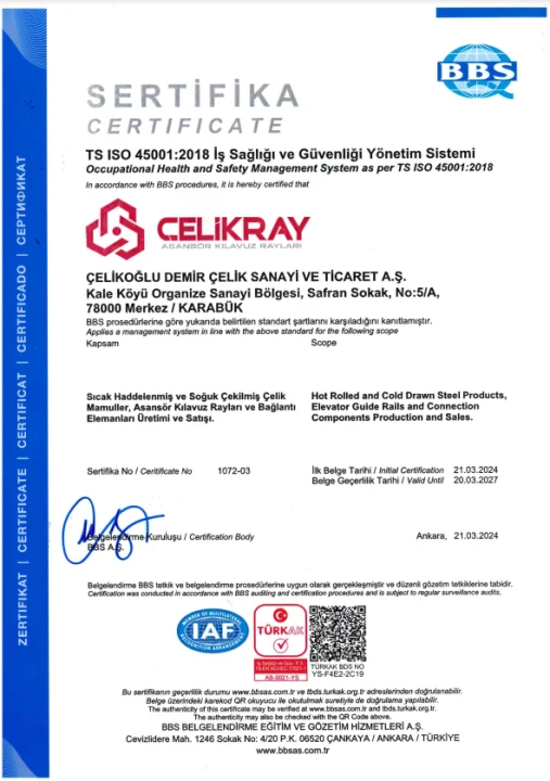 Medya | Çelikray Asansör Kılavuz Rayları